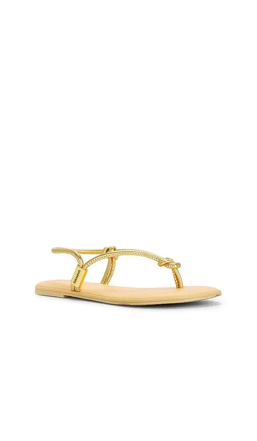Havaianas Metallic Leather Sling-back Sandals - Peach