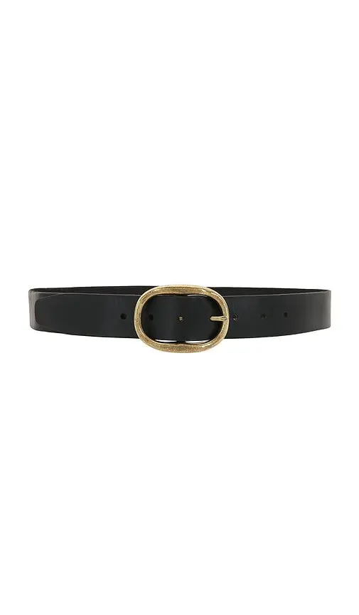 Madewell Oval Buckle Leather Belt - Black