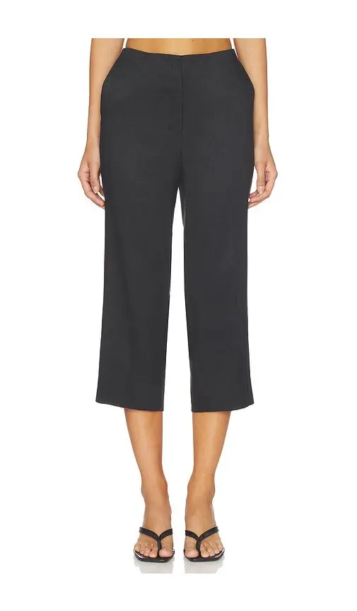 Theory Slit Capri Trousers - Black