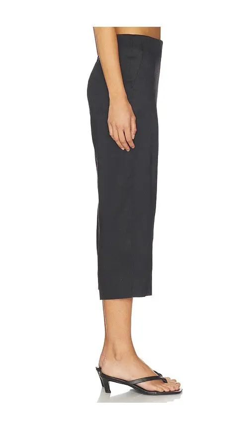 Theory Slit Capri Trousers - Black