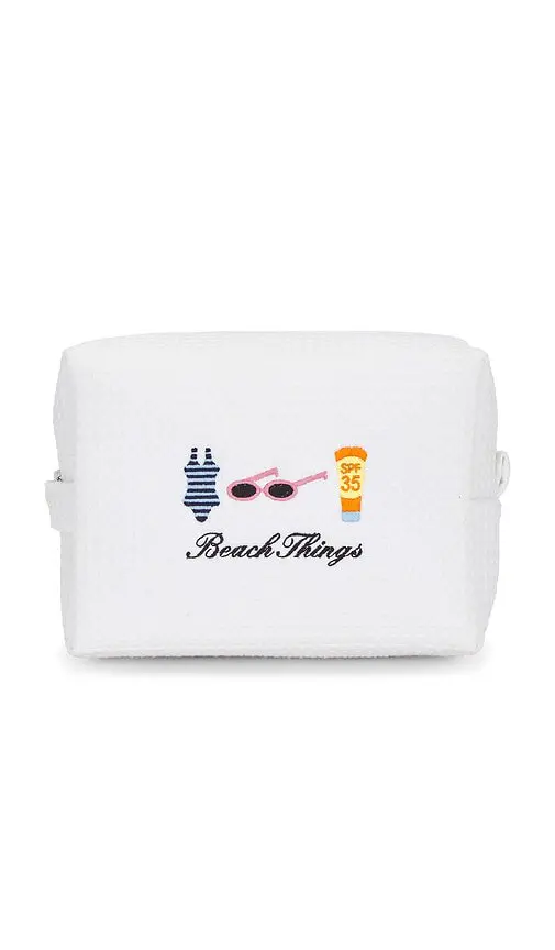 ABBODE Beach Things Waffle Pouch - White