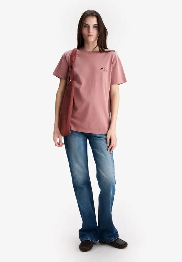 A.p.c. Rue Madame Paris" Logo T-shirt - Raspberry