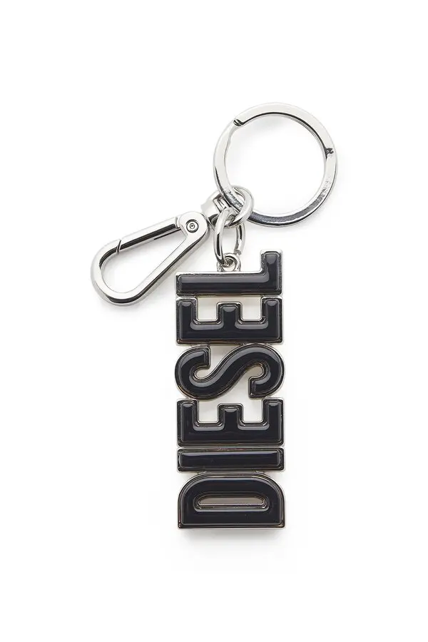 DIESEL® Logo Resin Inlay Metal Keyring - Multicolor