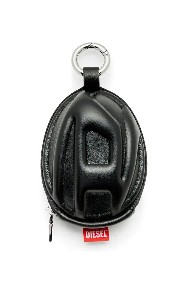DIESEL® Matte Pu Charm With Embossed Oval D Logo - Black
