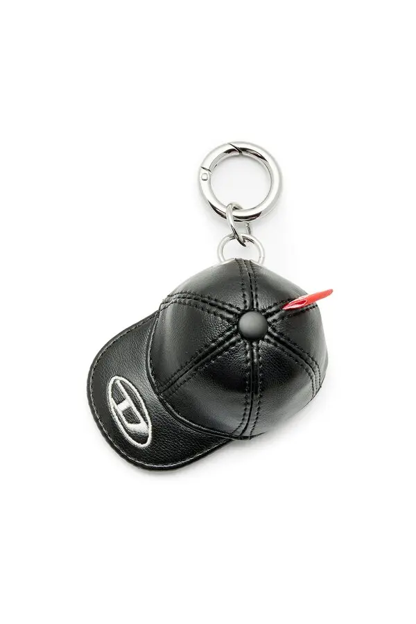 DIESEL® Baseball Hat Charm With Oval D Embroidery - Black