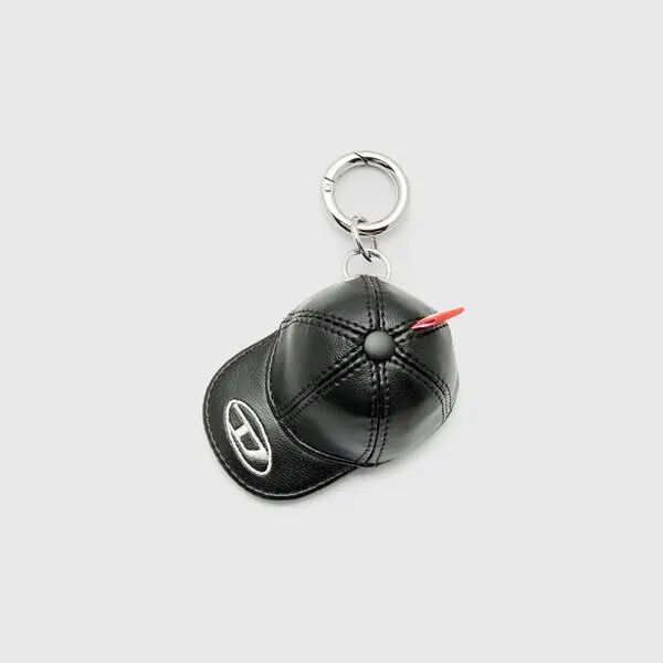 DIESEL® Baseball Cap Charm With Oval D Embroidery - Black