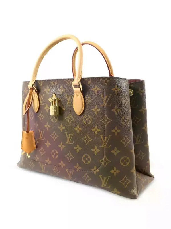 LOUIS VUITTON Monogram Flower Tote Handbag - Brown