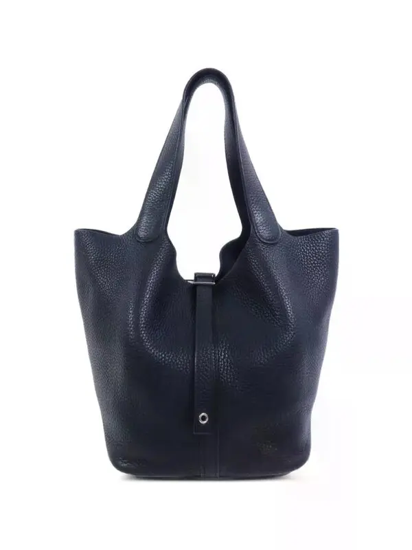 Hermès Taurillon Clemence Picotin Mm Tote Bag - Blue