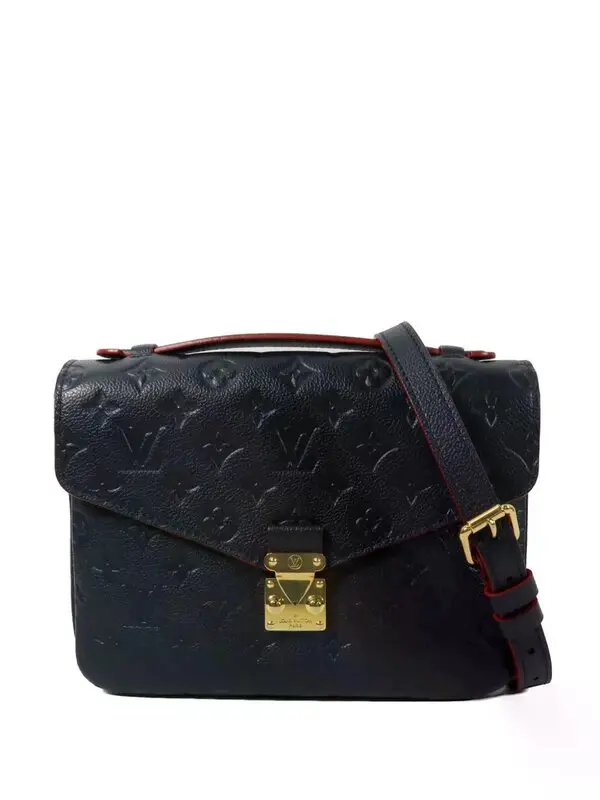 LOUIS VUITTON Monogram Empreinte Pochette Metis Shoulder Bag - Blue