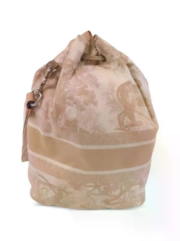 Dior Toile De Jouy Drawstring Pouch Handbag