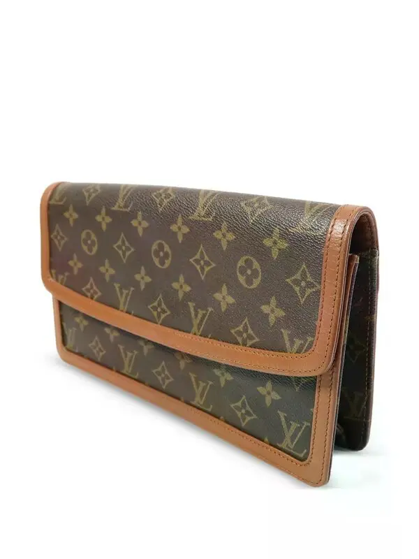 LOUIS VUITTON Monogram Canvas Dame Clutch Bag - Brown