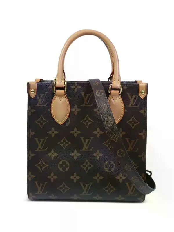 LOUIS VUITTON Monogram Sac Plat Bb Tote Bag - Brown