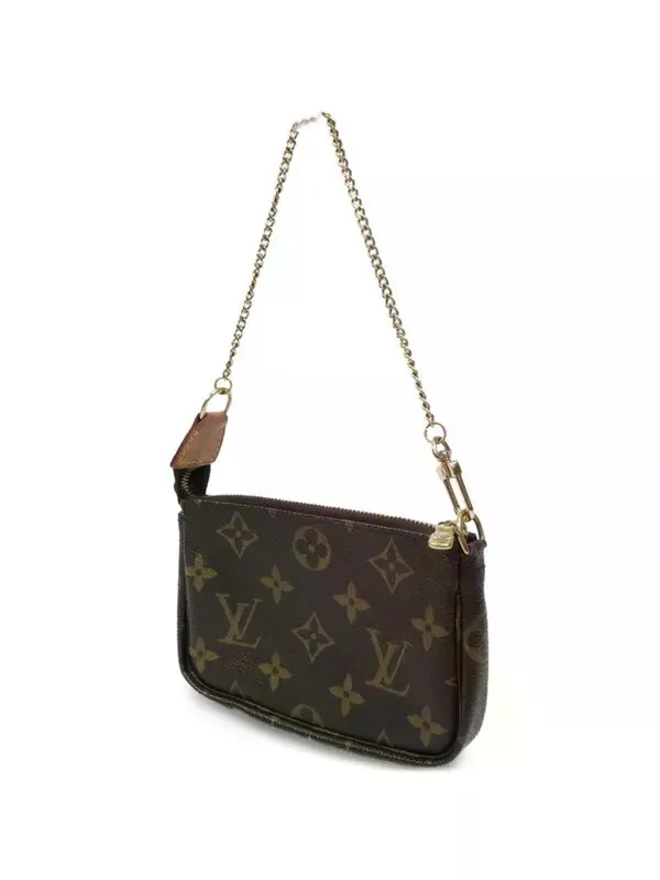 LOUIS VUITTON Monogram Mini Pochette Accessoires Shoulder Bag - Brown