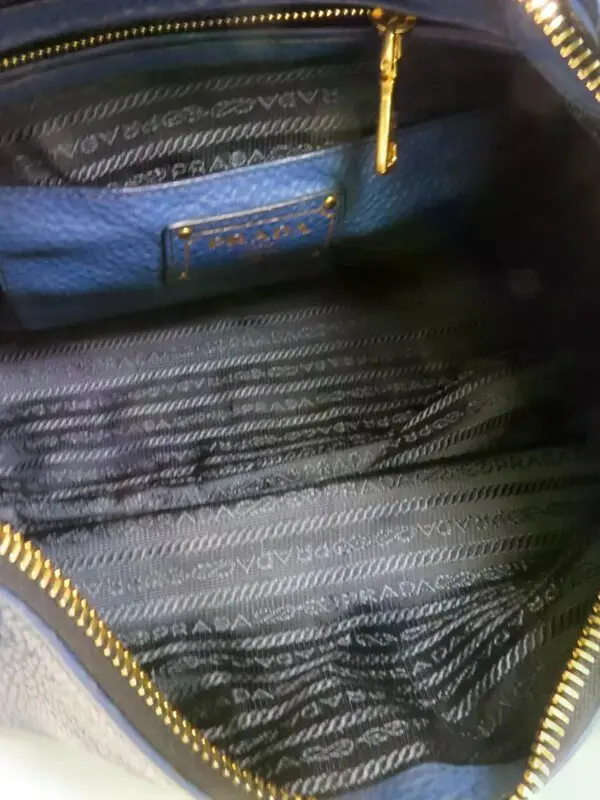 Prada Logo-plaque Shoulder Bag - Blue