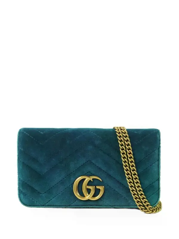 Gucci Gg Marmont Chevron Quilted Shoulder Bag