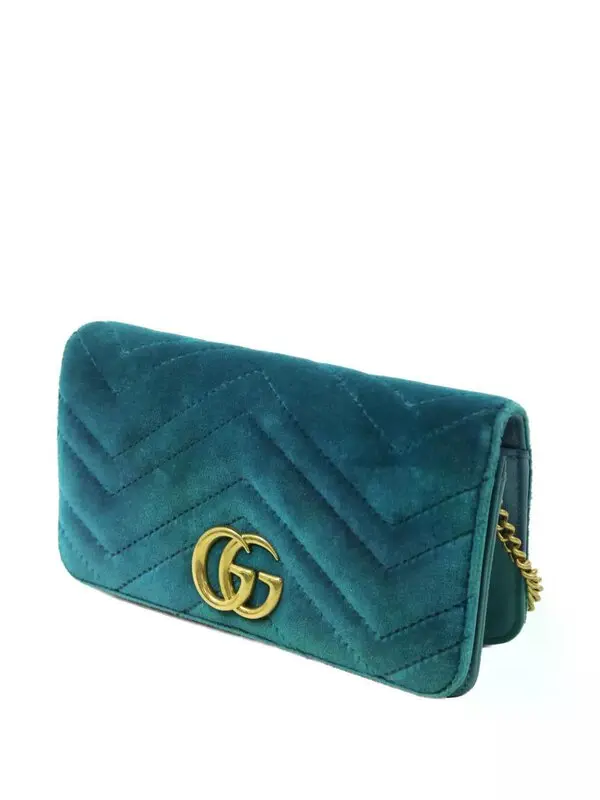 Gucci Gg Marmont Chevron Quilted Shoulder Bag
