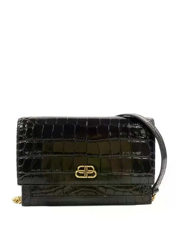 Balenciaga Croc-effect Bb Cross Body Bag