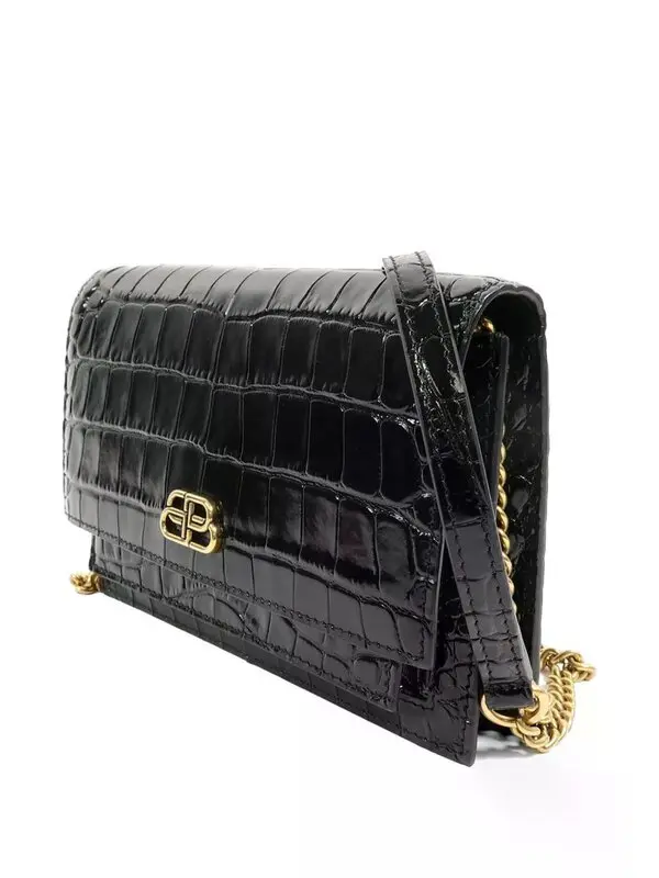 Balenciaga Croc-effect Bb Cross Body Bag