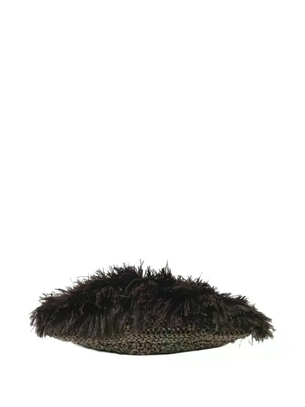 ANTEPRIMA Feather-trim Woven Shoulder Bag