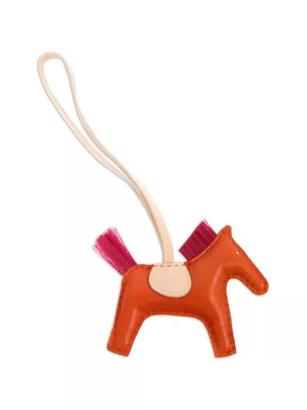 Hermès Rodeo Lambskin Horse Bag Charm - Orange