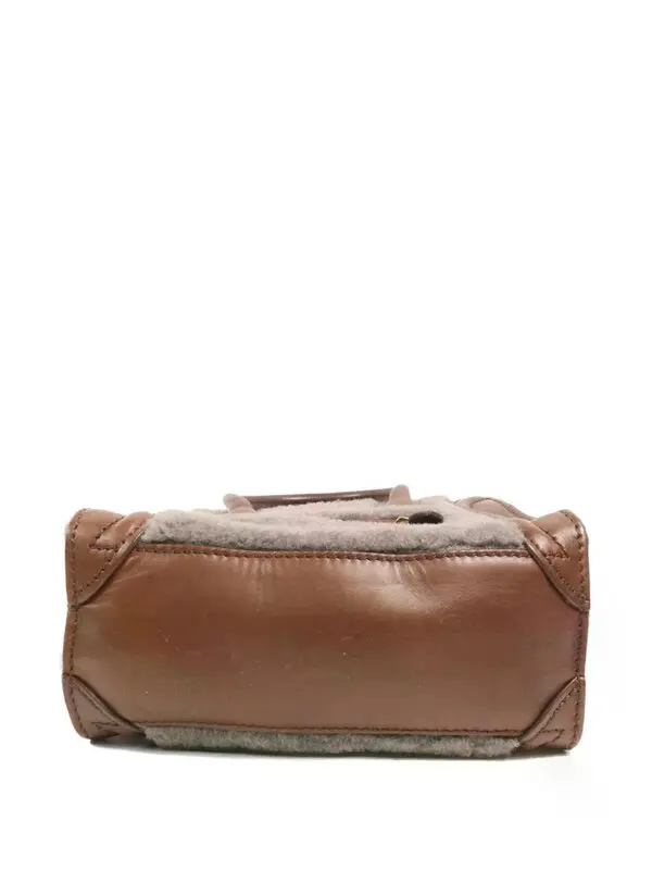 Celine Nano Luggage Shearling Tote Bag