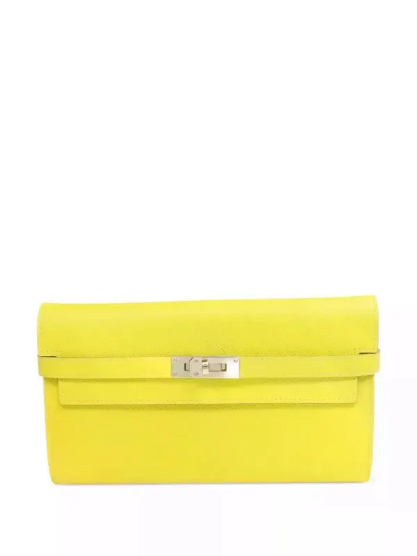 Hermès Kelly Leather Wallet - Yellow