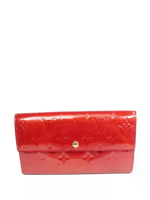 LOUIS VUITTON Monogram Vernis Portefeuille Sarah Wallet - Red