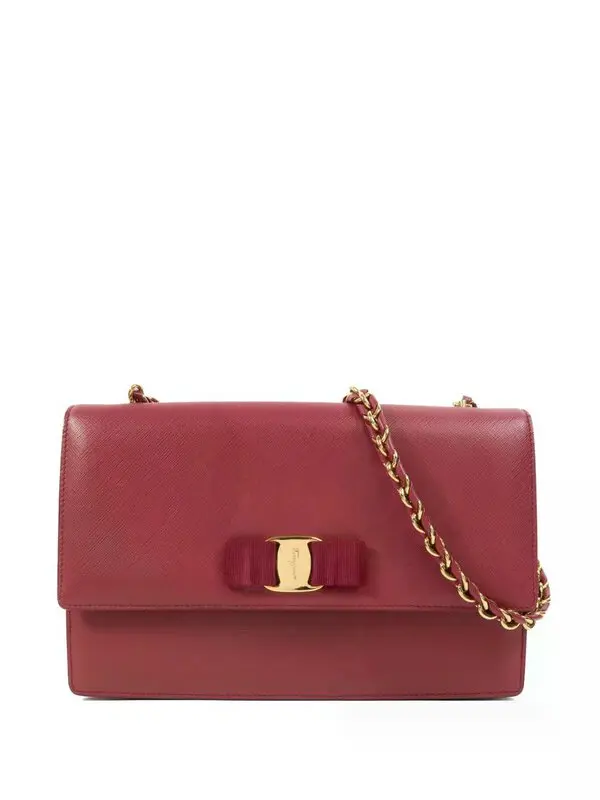FERRAGAMO Vara Bow Chain Shoulder Bag