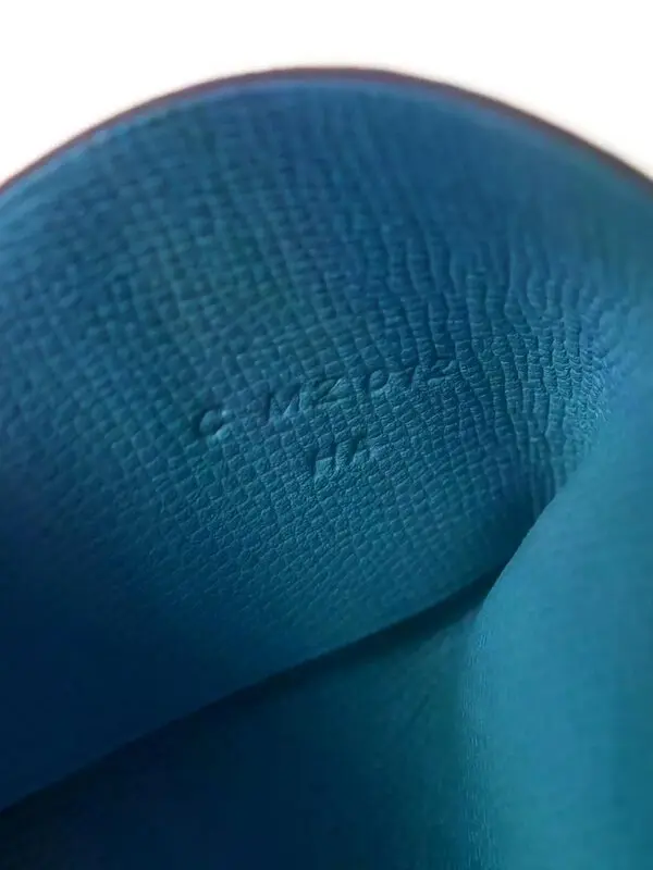 Hermès 2018 Calvi Epsom Card Holder - Blue