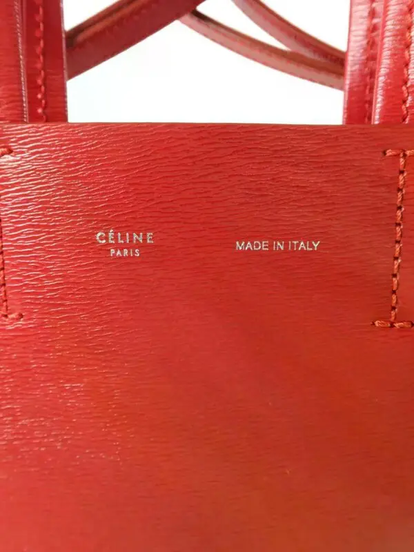 Celine Small Vertical Cabas Tote Bag - Red