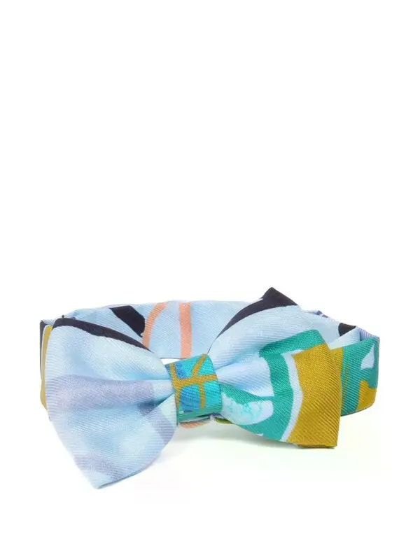 Hermès Silk Abstract Print Bow Tie
