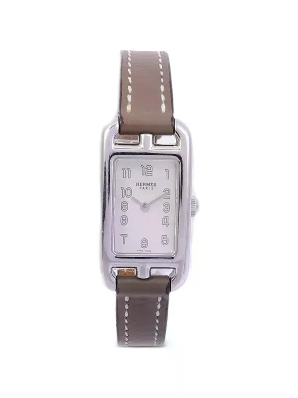Hermès Nantucket Rectangular Stainless Steel Watch - White