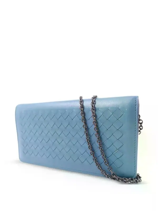 Bottega Veneta Intrecciato Chain Clutch Bag