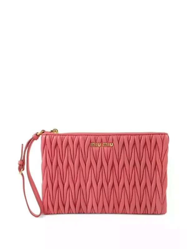 Miu Miu Quilted Leather Clutch Bag