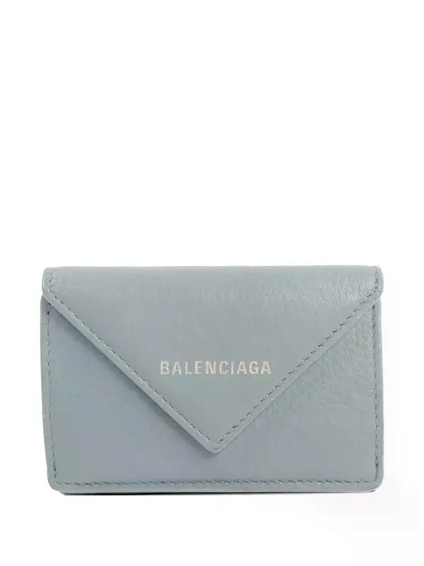 Balenciaga Tri-fold Compact Wallet - Blue