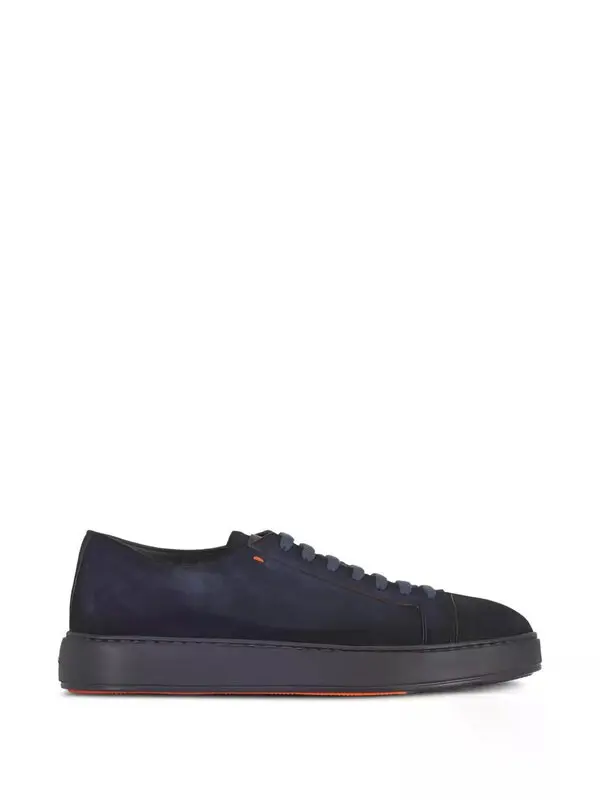 Santoni Suede Lace-up Sneakers