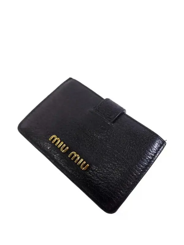 Miu Miu Logo-plaque Leather Card Holder