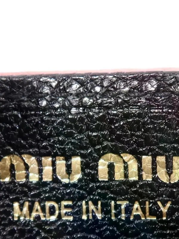 Miu Miu Logo-plaque Leather Card Holder