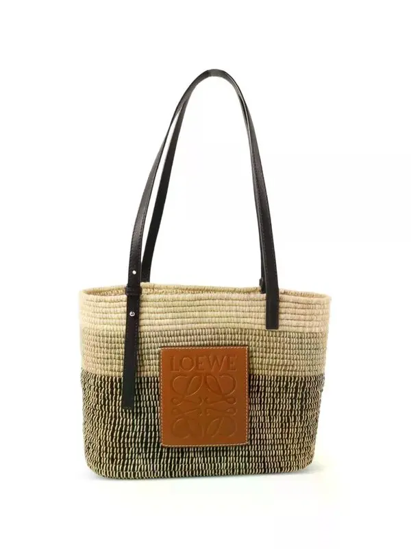 Loewe Raffia Square Basket Tote Bag
