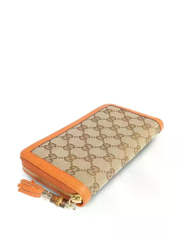 Gucci Gg Canvas Bamboo Zip-around Wallet