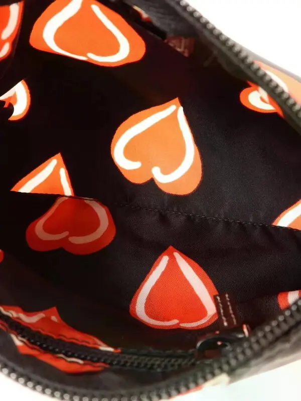 Prada Heart-print Logo-plaque Wash Bag