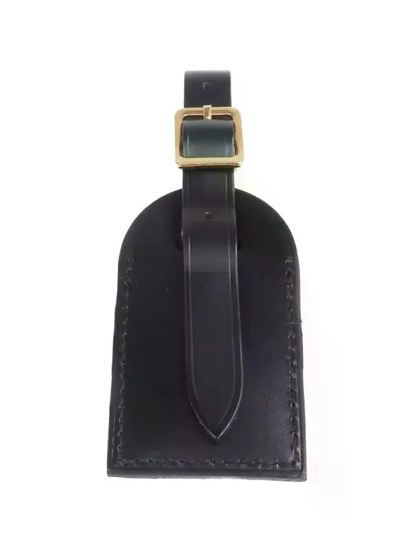 LOUIS VUITTON Buckled Leather Luggage Tag - Black