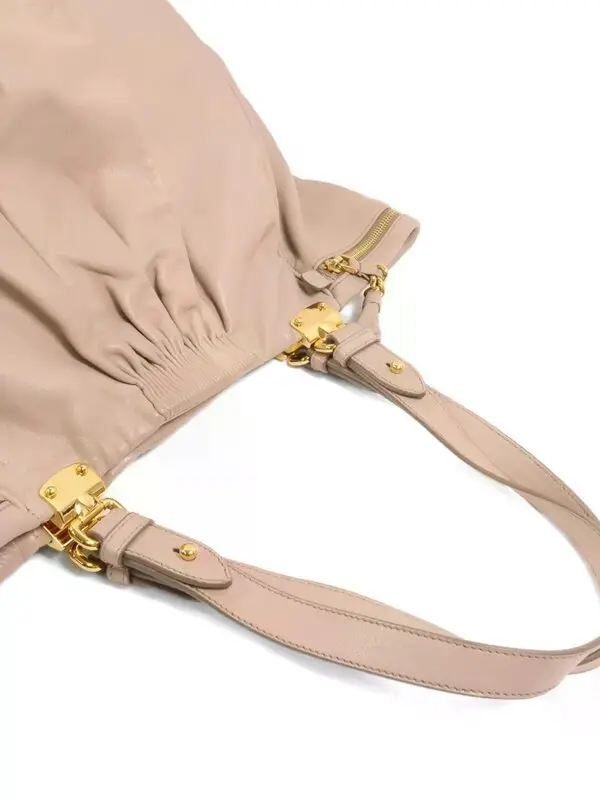 Miu Miu Vitello Lux Leather Tote Bag