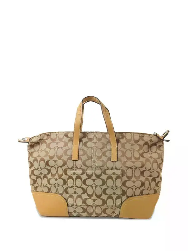 COACH VINTAGE Signature Logo Detail Tote Bag