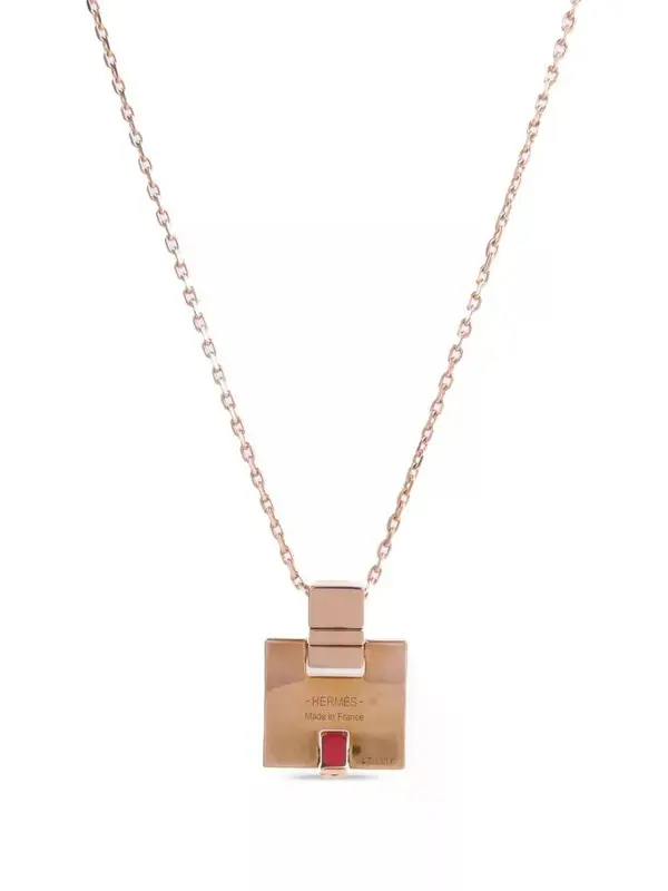 Hermès Eileen Pendant Necklace In 18k Gold With Enamel Inlay