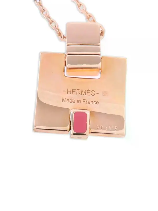 Hermès Eileen Pendant Necklace In 18k Gold With Enamel Inlay