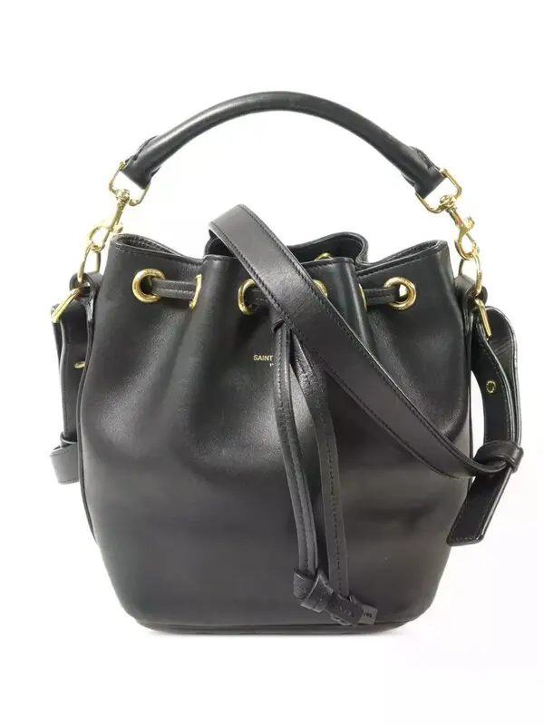 Saint Laurent Small Emmanuelle Drawstring Bucket Bag - Black