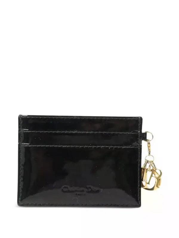 Dior Lady Leather Card Case - Black