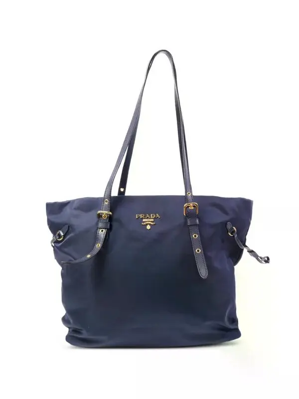 Prada Buckled Shoulder Bag - Blue