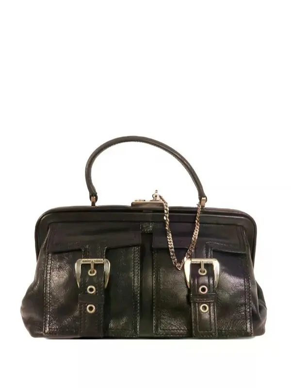 Celine Buckled Leather Tote Bag